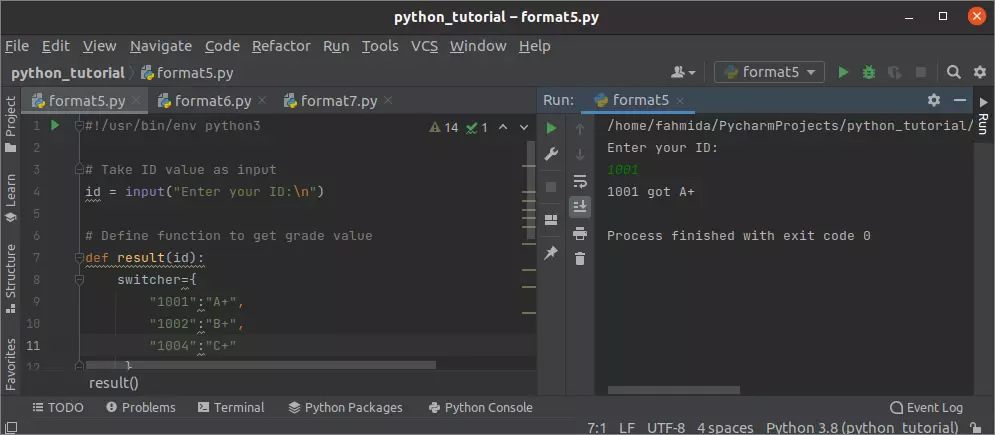 Python լարերի ձևաչափում 12945_5