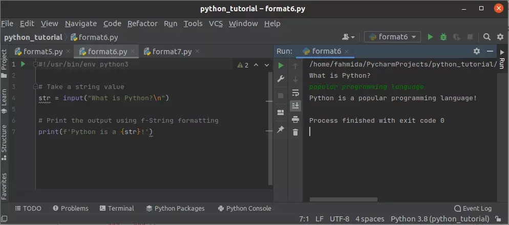 Pag-format ng String ng Python 12945_6