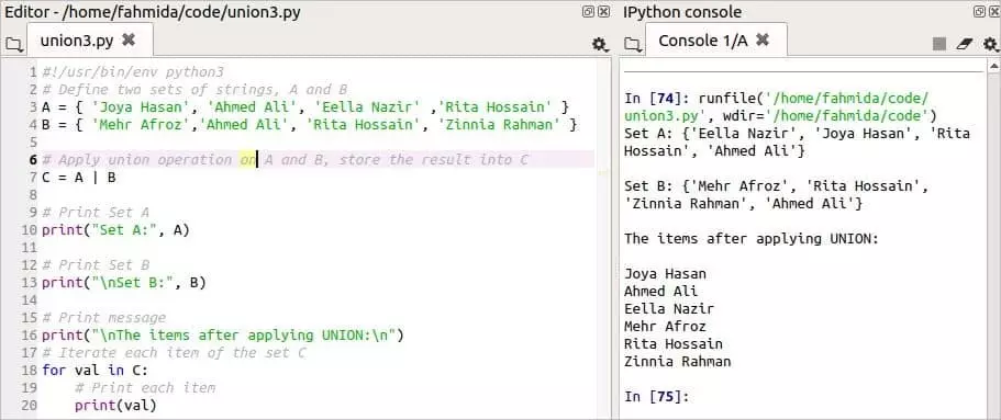 Hoe om unie op python-stel te gebruik 12949_4