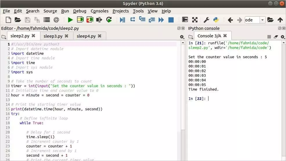 Python sleep() მეთოდის გამოყენება 12961_2