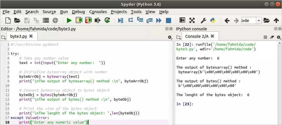 Konvertéiert Bytearray op Bytes am Python 12963_3