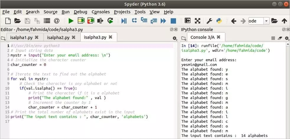 Cum să utilizați funcția Python Isalpha 12965_3