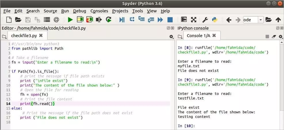 Hvordan sjekke at en fil finnes i Python 12969_3