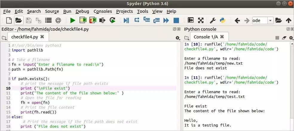 Hvordan sjekke at en fil finnes i Python 12969_4