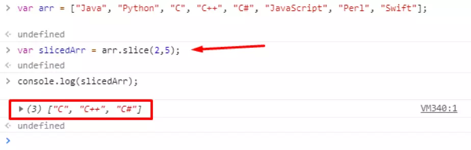 Kas yra „JavaScript“ metodas „Slice()“. 12985_2