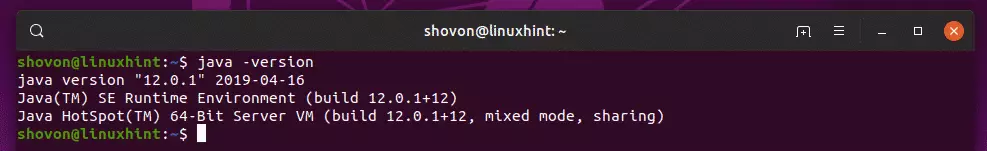 Како да инсталирате JDK 12 на Ubuntu 19.04 12998_16