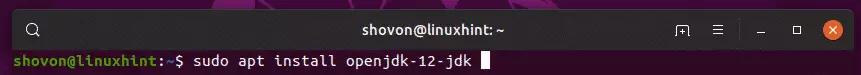 כיצד להתקין JDK 12 על אובונטו 19.04 12998_2