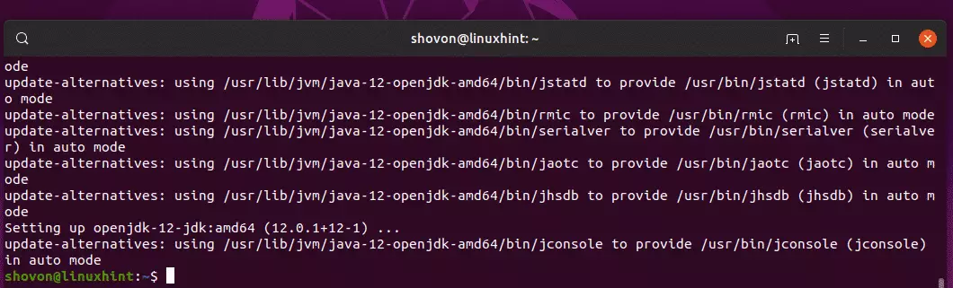 Како да инсталирате JDK 12 на Ubuntu 19.04 12998_5