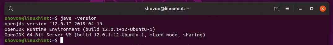 Unsaon Pag-instalar sa JDK 12 sa Ubuntu 19.04 12998_6