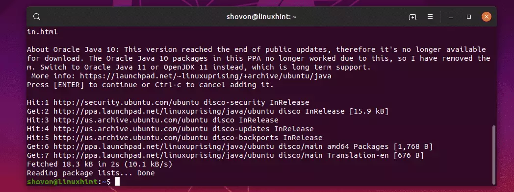Како да инсталирате JDK 12 на Ubuntu 19.04 12998_9