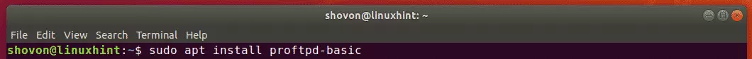 Kumaha Nyetél Server FTP sareng ProFTPd dina Ubuntu 18.04 LTS 13000_2