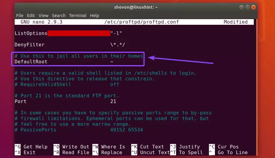 Kumaha Nyetél Server FTP sareng ProFTPd dina Ubuntu 18.04 LTS 13000_22