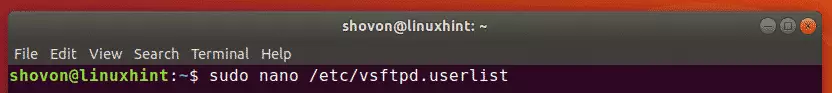 Mokhoa oa ho theha Seva ea FTP ka vsftpd ho Ubuntu 18.04 LTS 13001_10