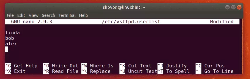 Ubuntu 18.04 LTS இல் vsftpd உடன் FTP சேவையகத்தை எவ்வாறு அமைப்பது 13001_11