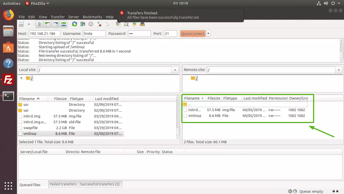 Ubuntu 18.04 LTS တွင် vsftpd ဖြင့် FTP ဆာဗာကို မည်သို့တပ်ဆင်ရမည်နည်း။ 13001_22