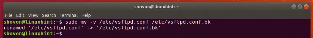 FTP-palvelimen määrittäminen vsftpd:llä Ubuntu 18.04 LTS:ssä 13001_4
