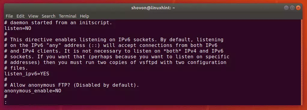 FTP-palvelimen määrittäminen vsftpd:llä Ubuntu 18.04 LTS:ssä 13001_7