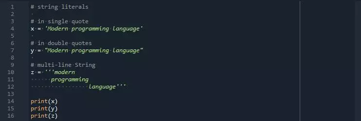 పైథాన్ స్ట్రింగ్ లిటరల్స్ 13010_1
