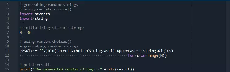 Generasi string acak Python 13014_3