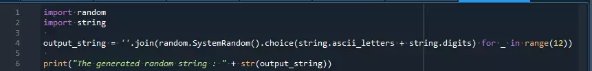 पायथन यादृच्छिक स्ट्रिंग पीढ़ी 13014_5