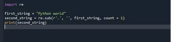 Eliminați primul caracter din String Python 13018_5