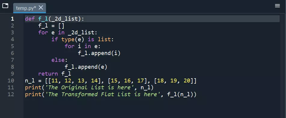 Python Flatten исемлекләр исемлеге 13027_1