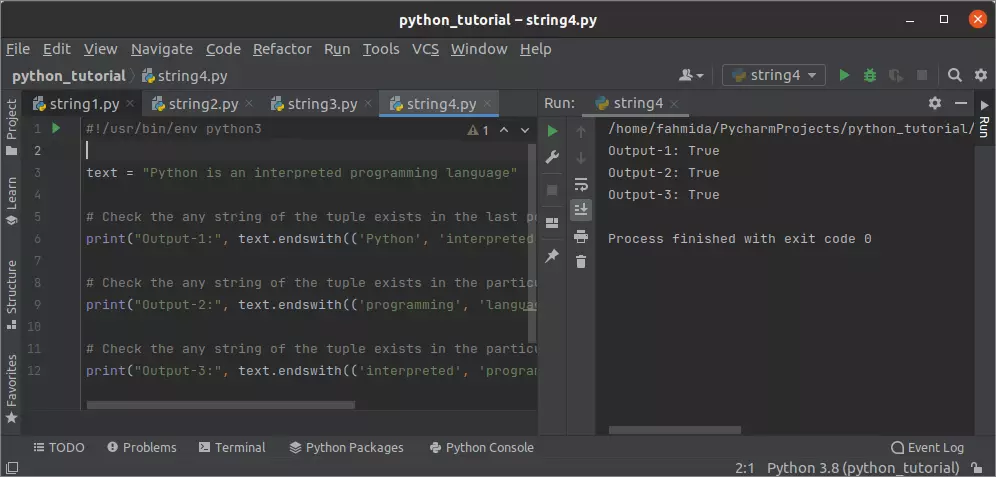 Python String ເລີ່ມຕົ້ນດ້ວຍ ແລະສິ້ນສຸດດ້ວຍ 13046_4