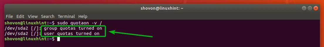 Kako koristiti Quota na Ubuntu 13057_10