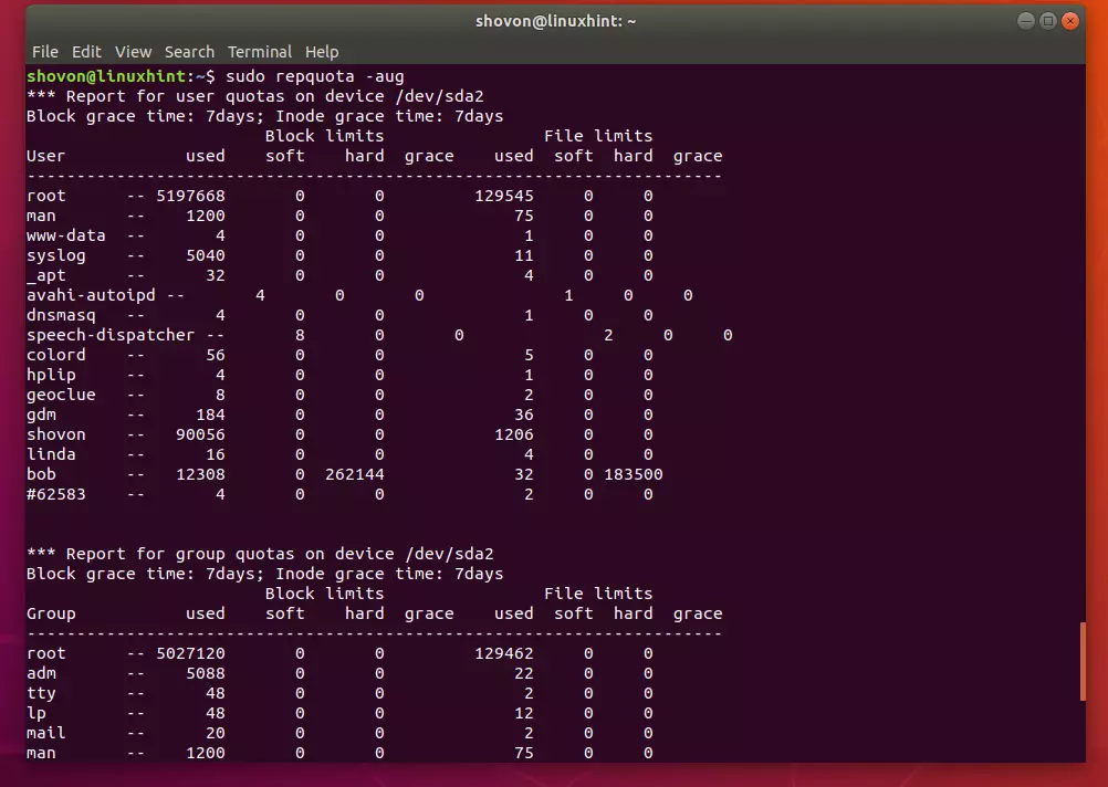 Comment utiliser les quotas sur Ubuntu 13057_16