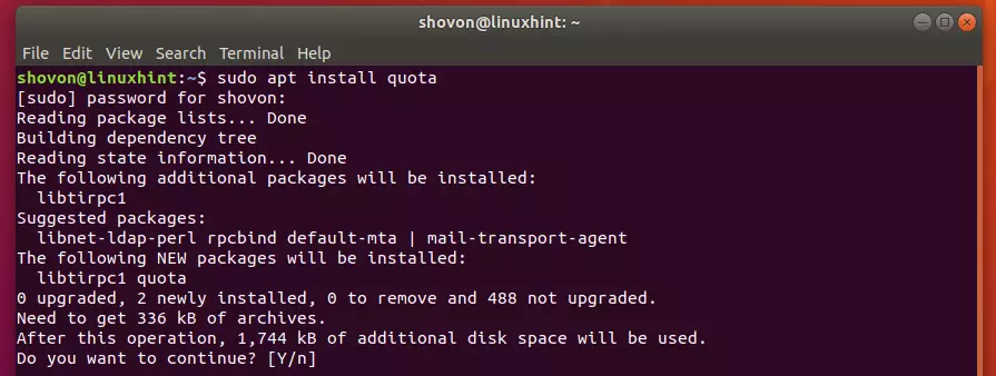 Paano gamitin ang Quota sa Ubuntu 13057_3