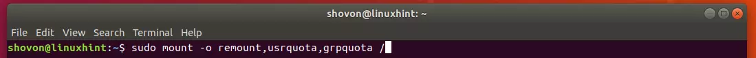 Ubuntu でクォータを使用する方法 13057_7