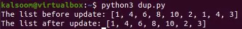 Odstranite dvojnike s seznama Python 13064_4
