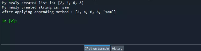 Python Ավելացնել տող ցուցակին 13066_2
