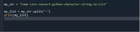 Python String sa Listahan sa mga Karakter 13074_1