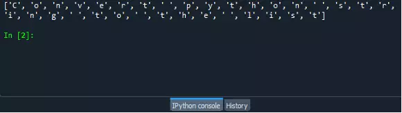 Python տողը Նիշերի ցանկից 13074_4