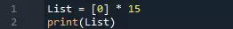 Python Lag en liste som bare inneholder nuller 13079_1