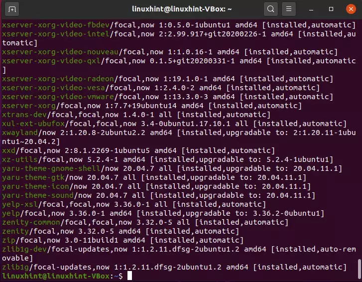 Paano Maglista ng Mga Naka-install na Package sa Ubuntu 13087_2