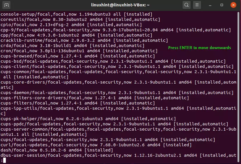 Paano Maglista ng Mga Naka-install na Package sa Ubuntu 13087_5