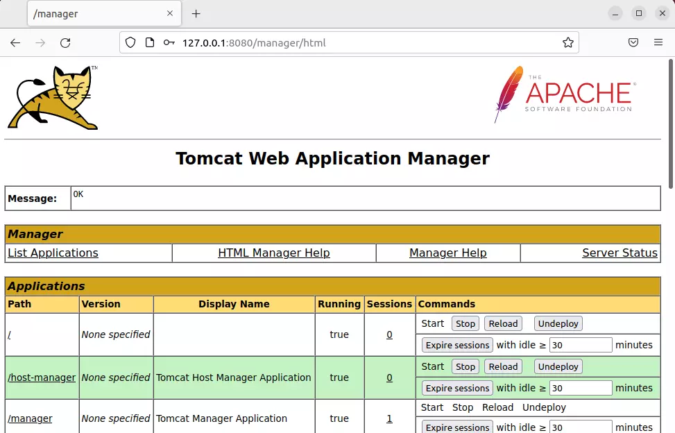 Cum se instalează Apache Tomcat Server pe Ubuntu 22.04 13092_16