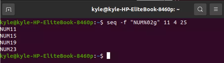 Die Seq Linux-opdrag met voorbeelde 130_5