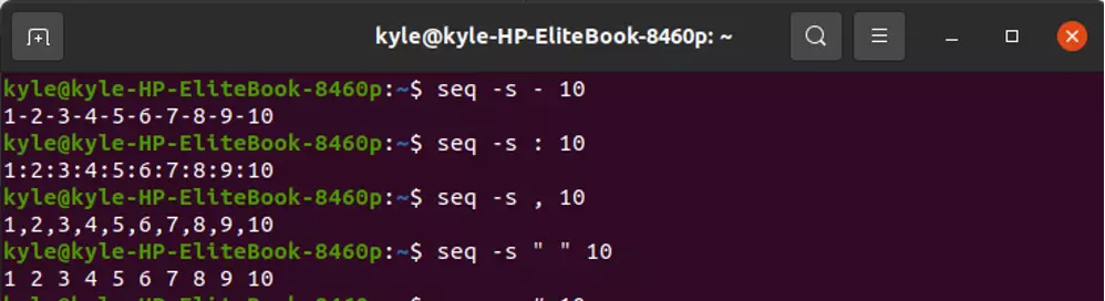 Het Seq Linux-commando met voorbeelden 130_8