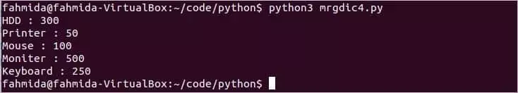 Python တွင် အဘိဓါန်များကို ပေါင်းစည်းနည်း 13100_4