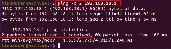 Как проверить подключение к Интернету в терминале Linux 13108_5
