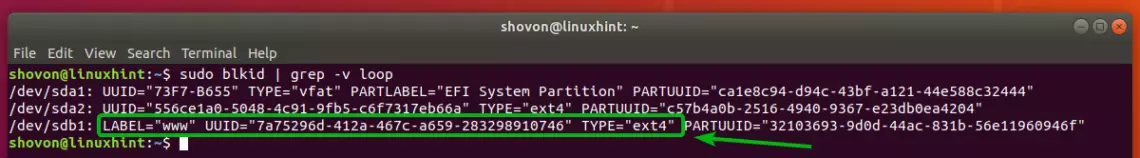 Монтирање на партиции користејќи UUID и LABEL на Linux 13115_1