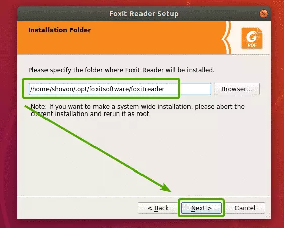 Hoe om Foxit Reader op Ubuntu te installeer 13118_10