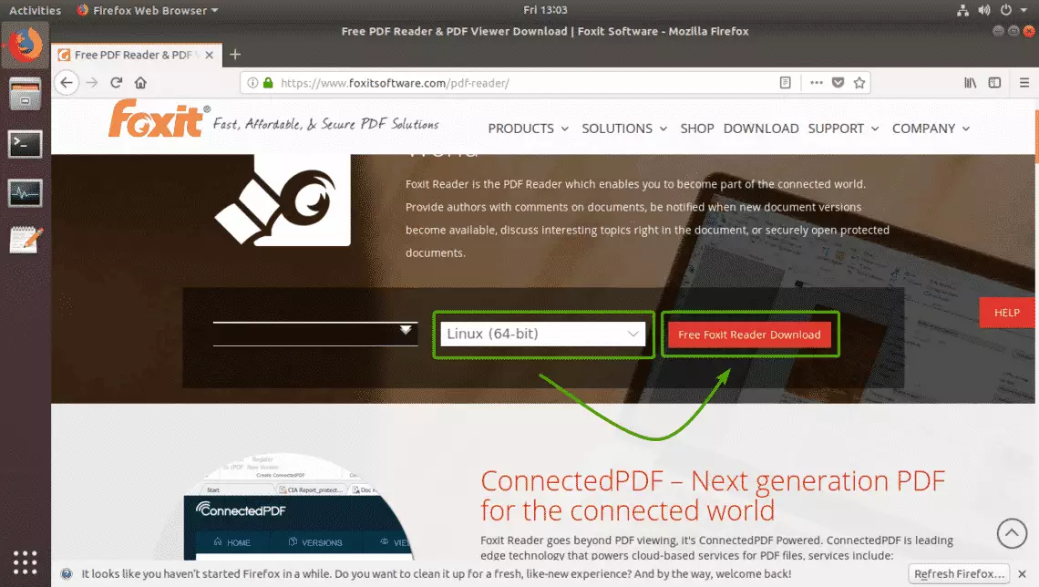 Hoe om Foxit Reader op Ubuntu te installeer 13118_2