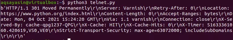 Ví dụ về Python Telnet 13128_6