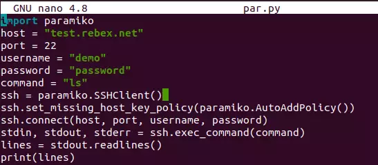 Прыклад Python Paramiko 13129_6