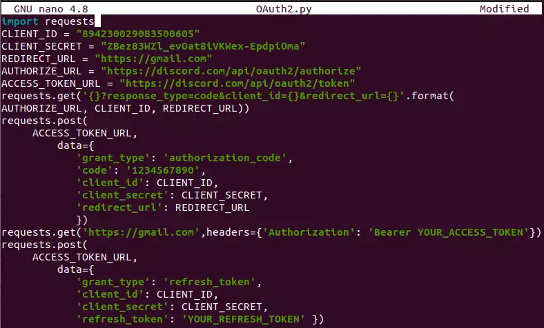 Python OAuth2 ຕົວຢ່າງ 13130_6