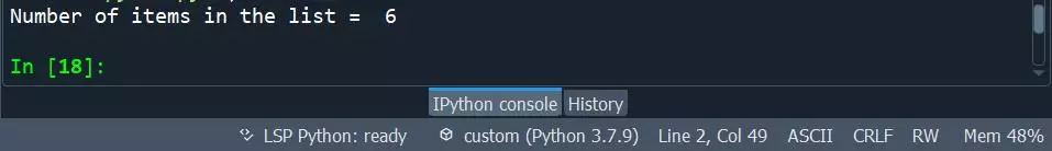 Μήκος λίστας Python 13135_2